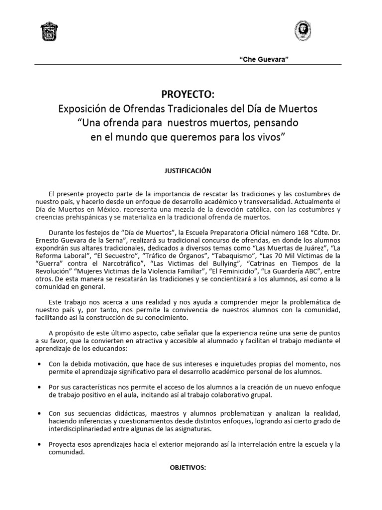 Proyecto Dia de Muertos | PDF | Che Guevara | Aprendizaje
