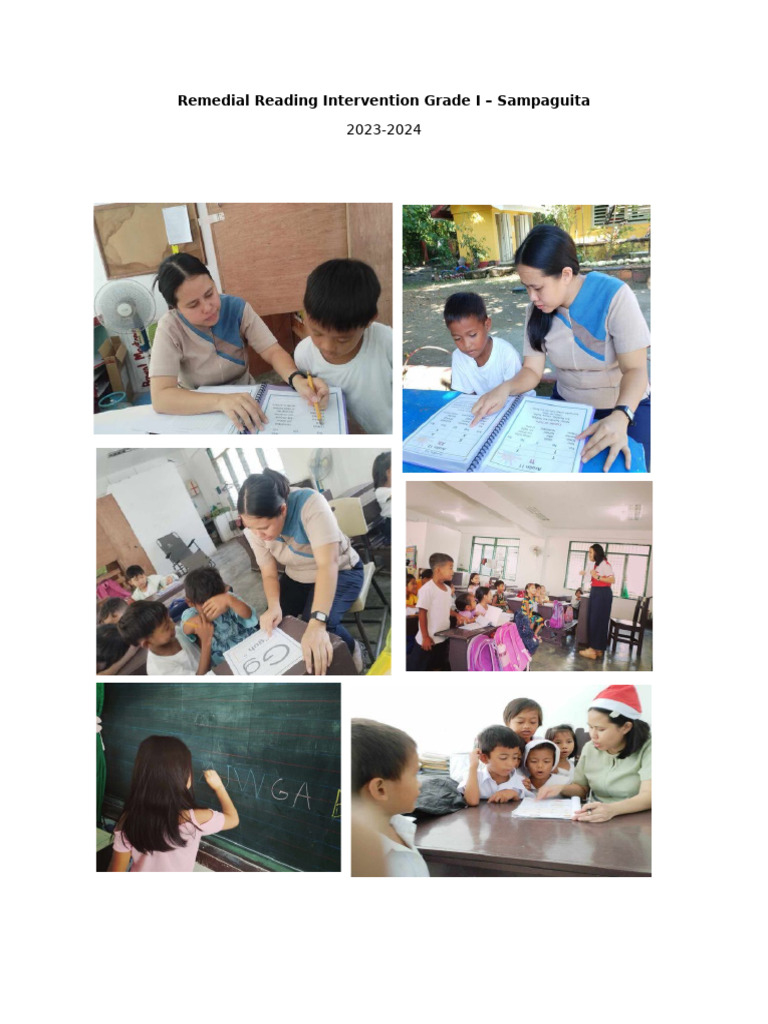 Remedial Reading Intervention Grade I - Sampaguita Photos | PDF