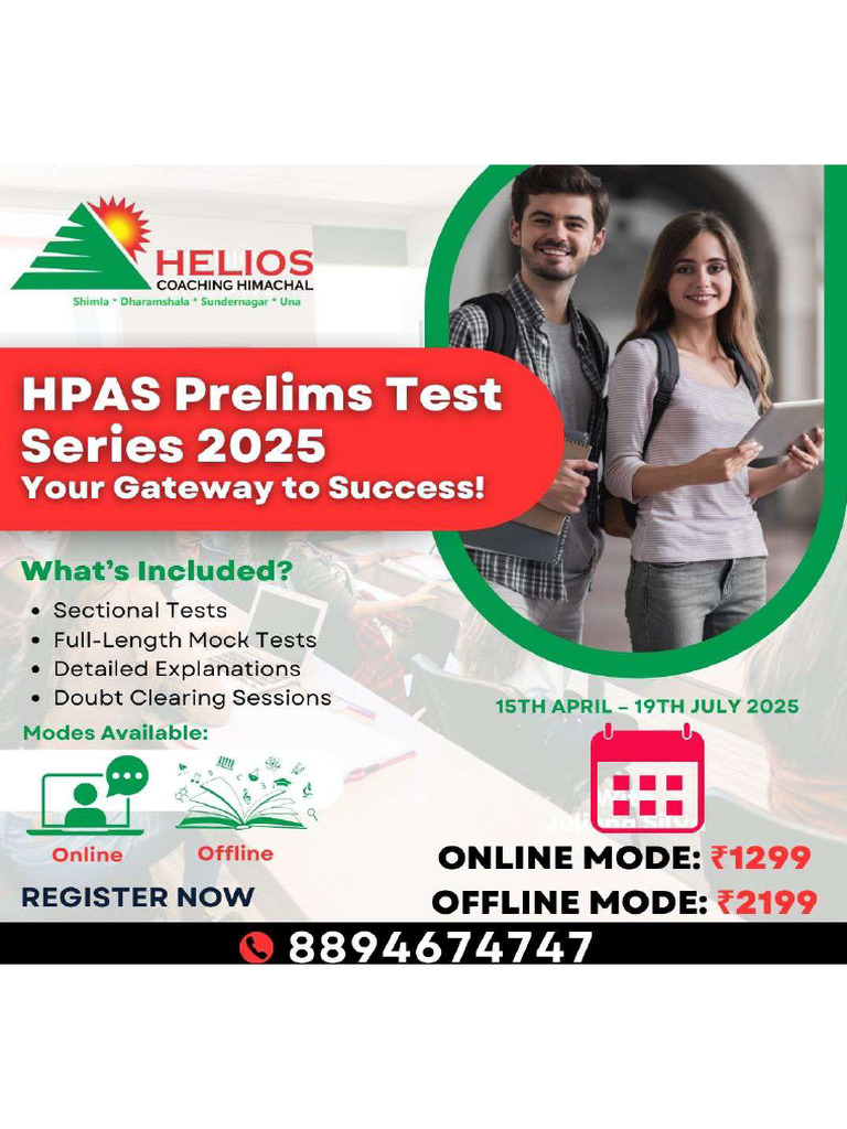 Hpas Pre Test Series 2025 | PDF