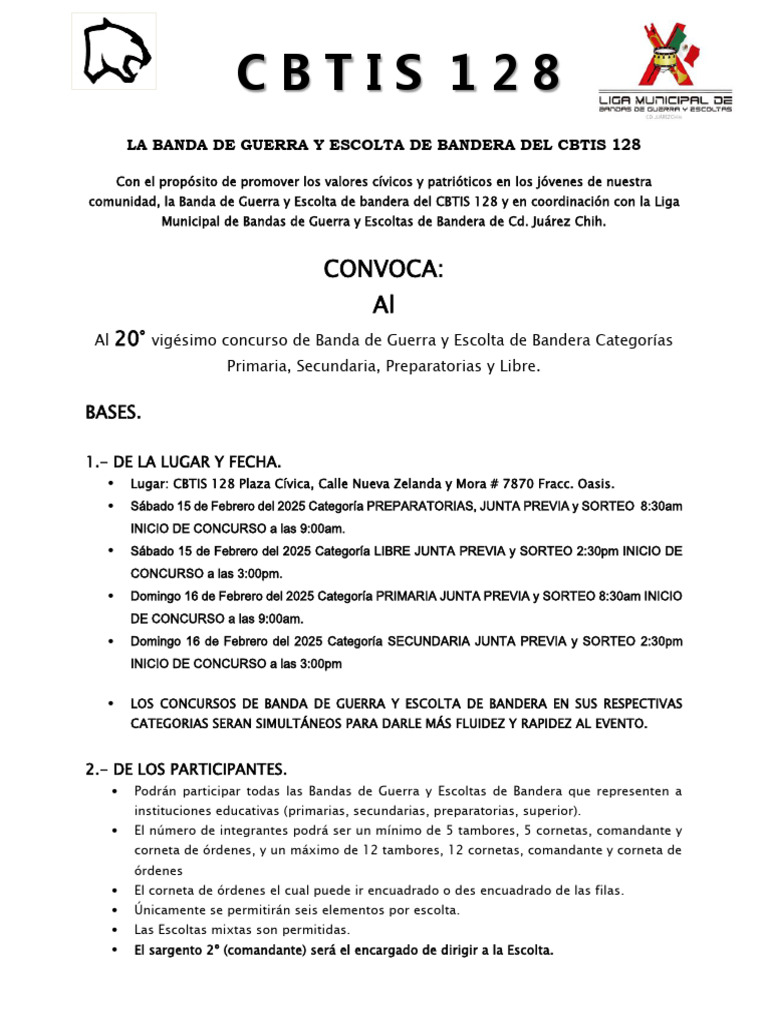 Convo Cbtis 128 2025 | PDF