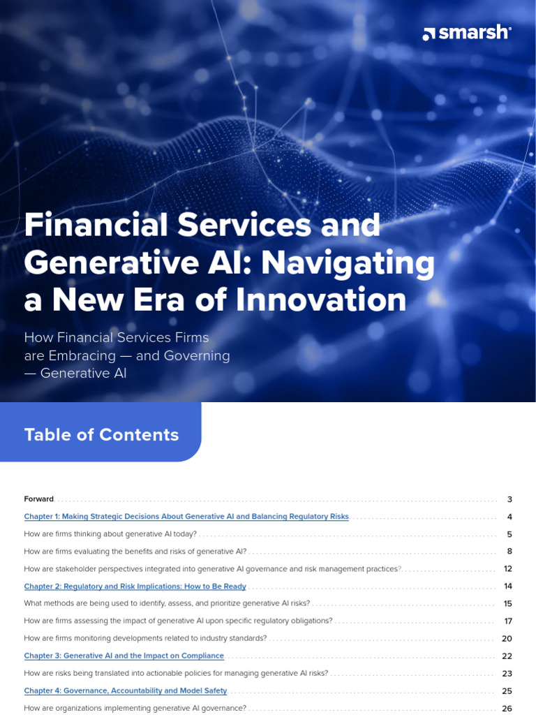 Generative AI in Financial Services: Governance and Risks | PDF ...