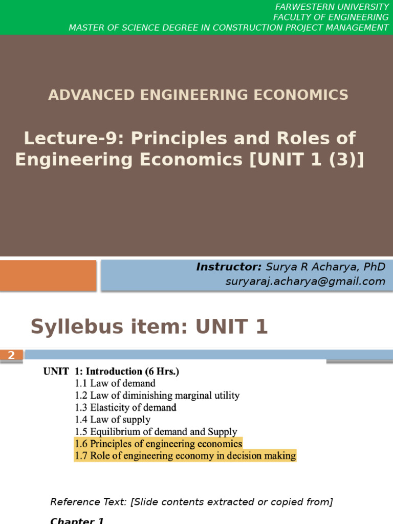 Principles of Engineering Economics | PDF