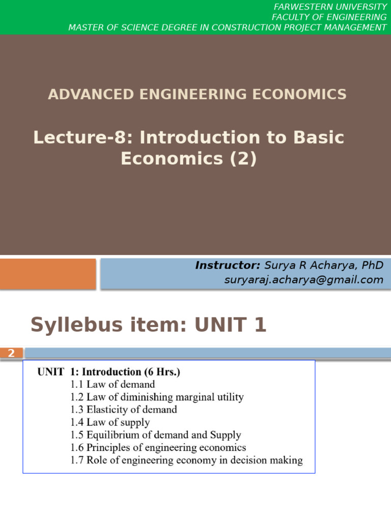 Advanced Engineering Economics - Introduction-2 | PDF | Elasticity ...