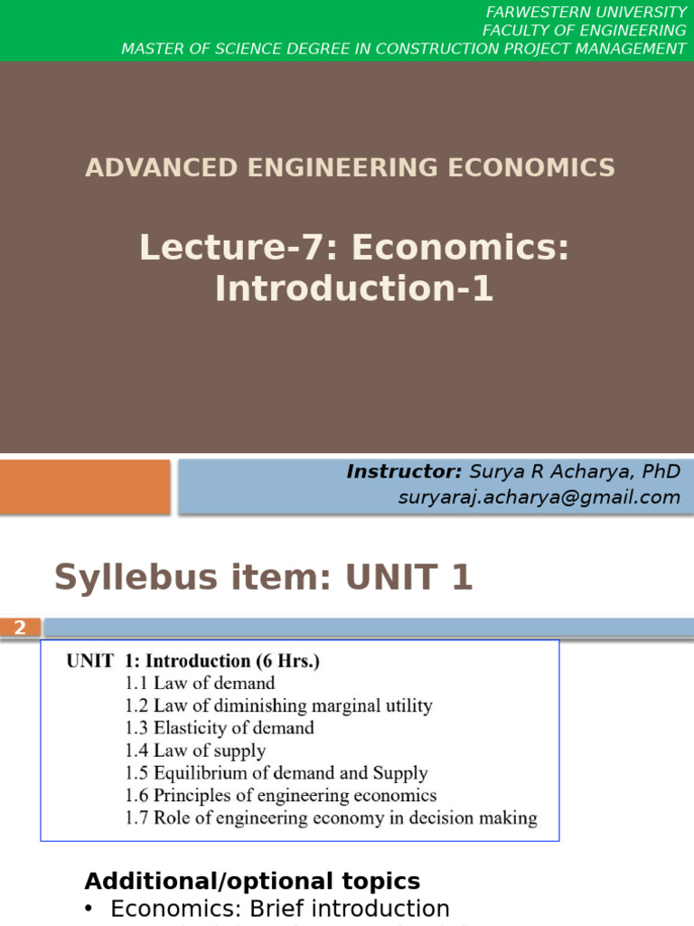 Advanced Engineering Economics - Introduction-1 | PDF | Economics ...