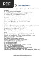 Fce Speaking Cards | PDF | Languages