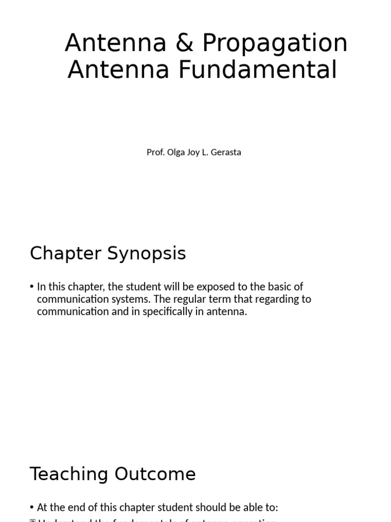 Antenna _ Propagation Antenna Fundamental | PDF | Frequency | Radio