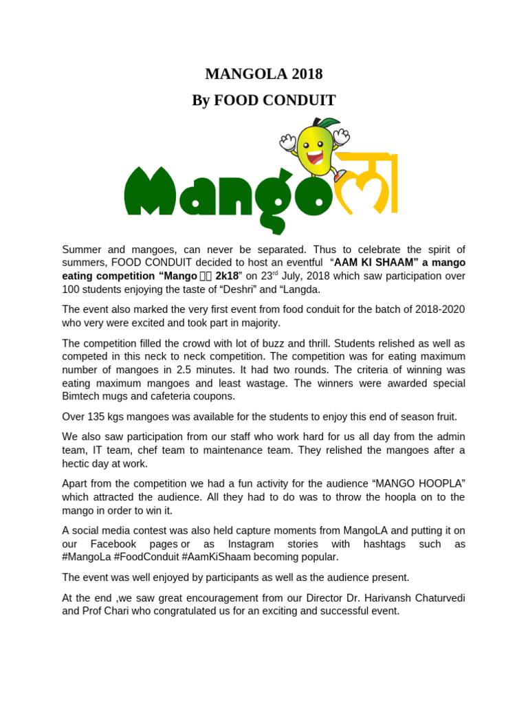 Mangola 2018 | PDF
