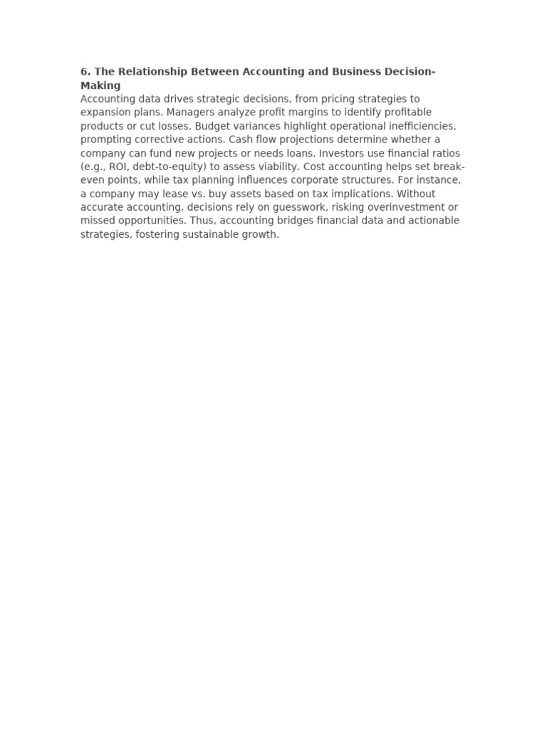 The Fundamental Role of Accounting in Business Operations Part 8 | PDF