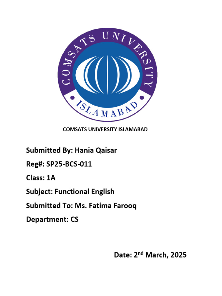 Functional English Assignment 2 | PDF | Adjective | Noun