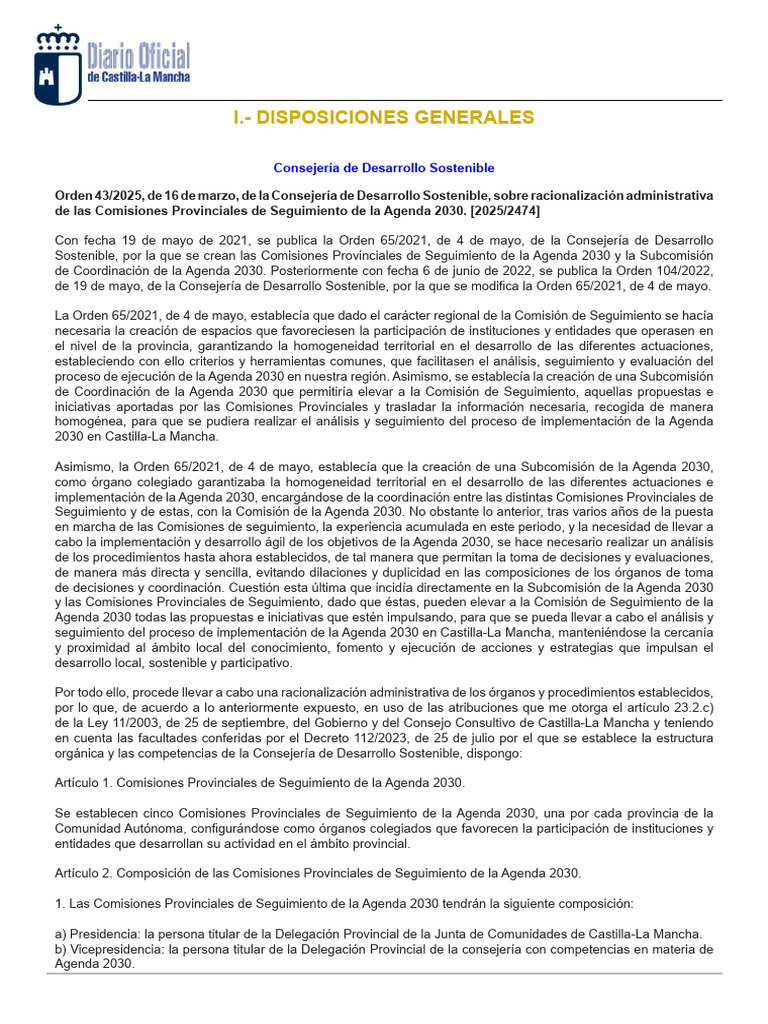 I.-Disposiciones Generales | PDF | Comisión Europea | Sustentabilidad