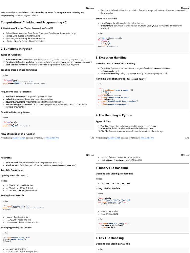 Computational Thinking and Programming - 2 | PDF | Parameter (Computer ... Computational Thinking and Programming - 2 | PDF | Parameter (Computer ...