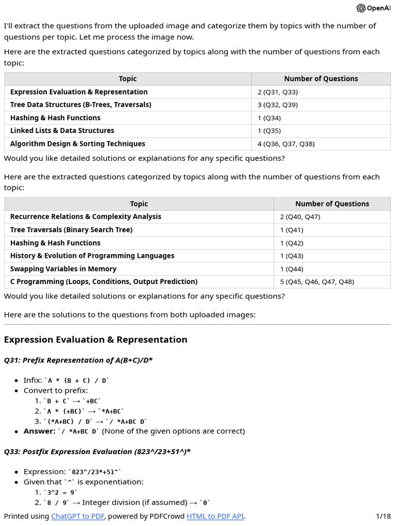 Notes for Solving C Programming and Discrete Mathematics Questions ...