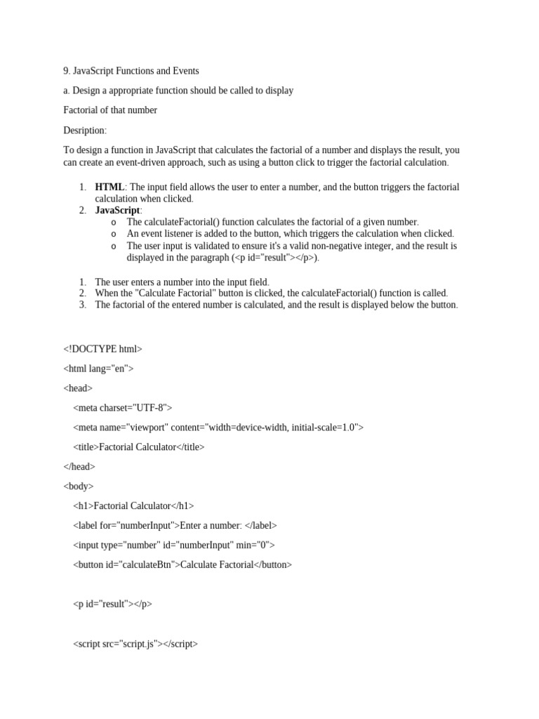 Fsd Experiment Ix For Ii Ii Cse Pdf Java Script String