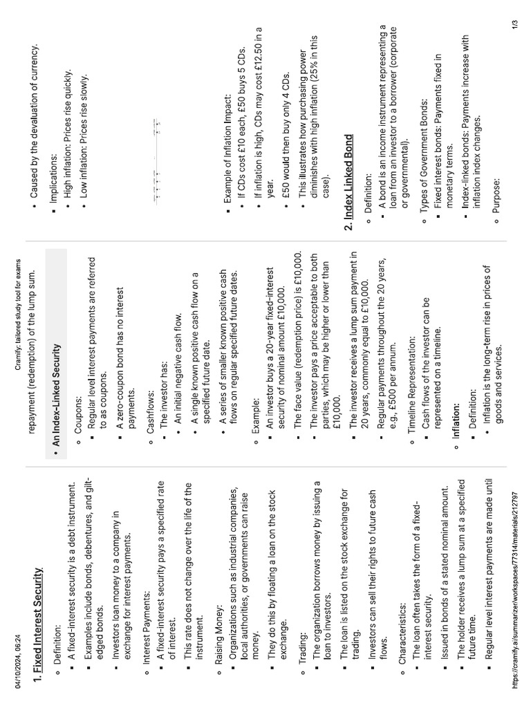 Summary Index Linked Bonds | PDF