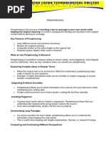 Paraphrasing Skills For RRL Writing - How To Paraphrase Effective | PDF ...