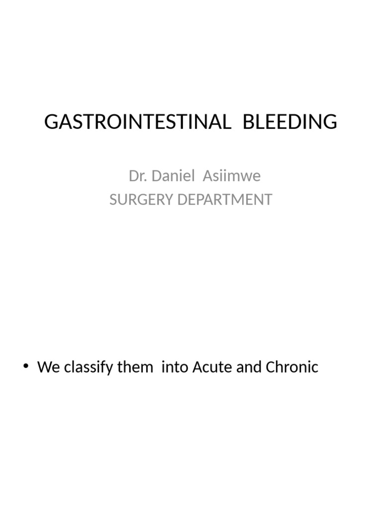 Understanding Gastrointestinal Bleeding | PDF | Medical Specialties ...