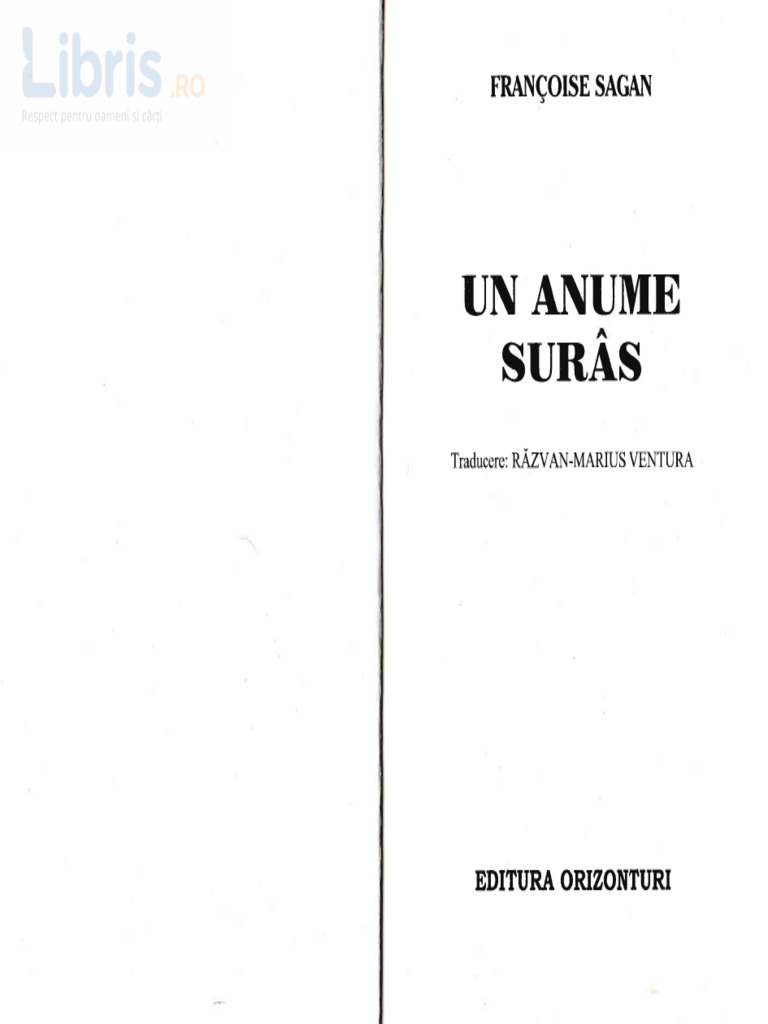 Un Anume Suras - Francoise Sagan | PDF
