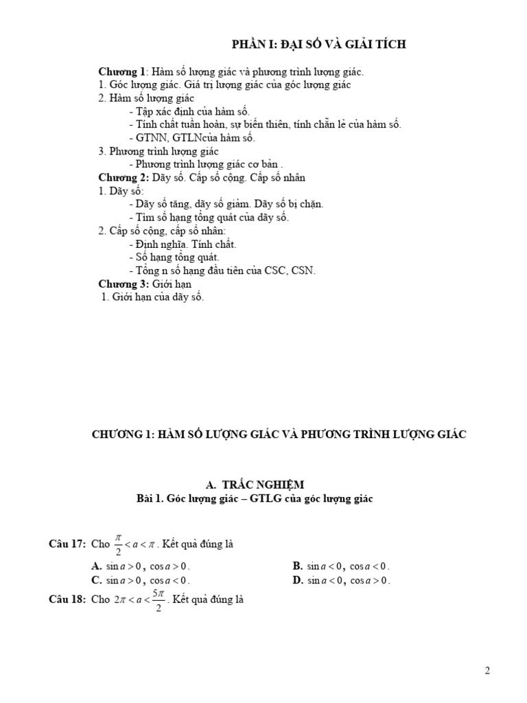Tai Lieu on Tap-DaiSo11 | PDF