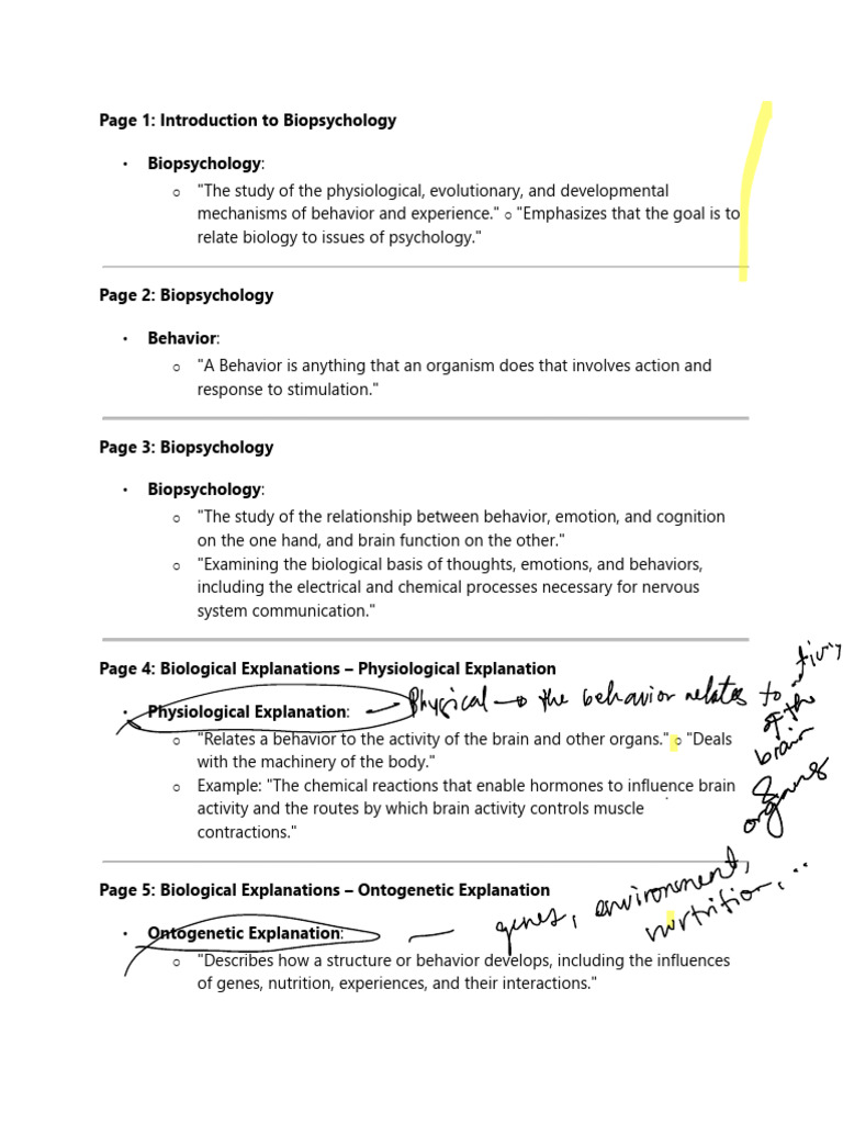 Understanding Biopsychology Basics | PDF | Brain | Nervous System
