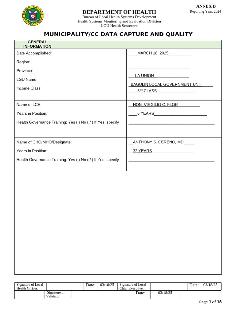 ANNEX B. DCQAT-MUNsCCs Edit | PDF | Electronic Health Record