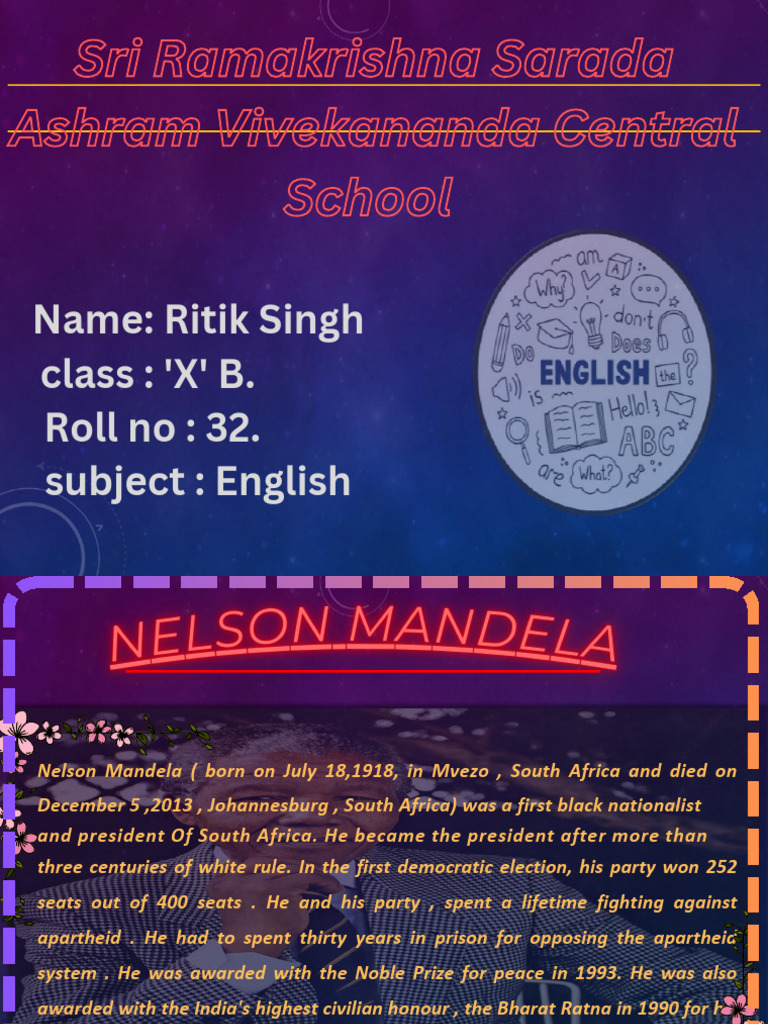 Nelson Mandela: A Fight for Freedom | PDF | Nelson Mandela | Apartheid