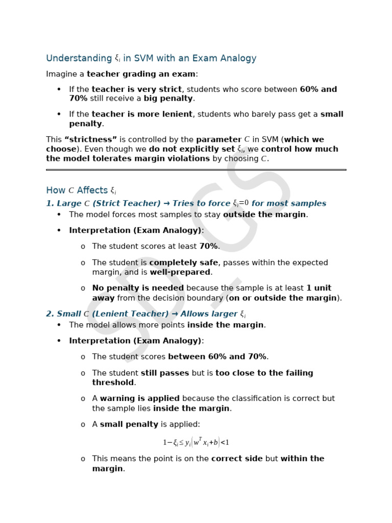 Analogy For Slack Variables | PDF | Support Vector Machine ...