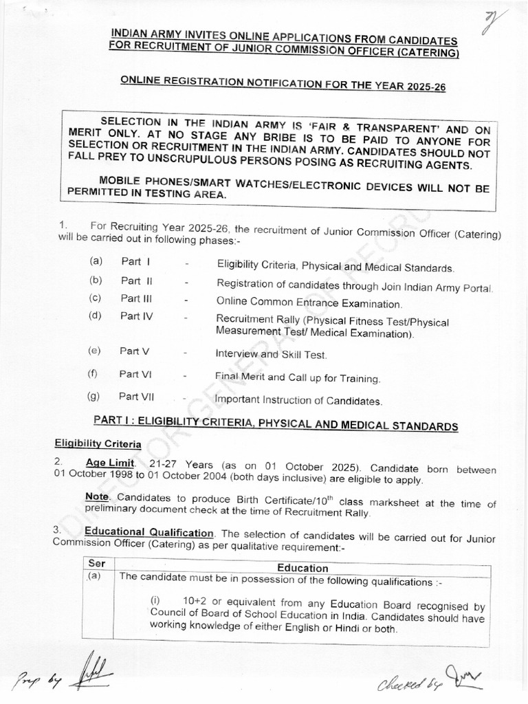 Junior Commissioned Officer Catering | PDF