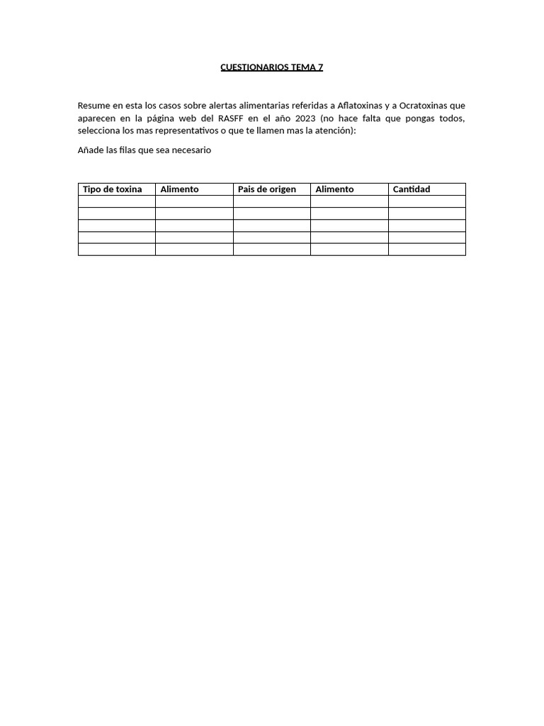 Cuestionario Tema 7 (1) | PDF