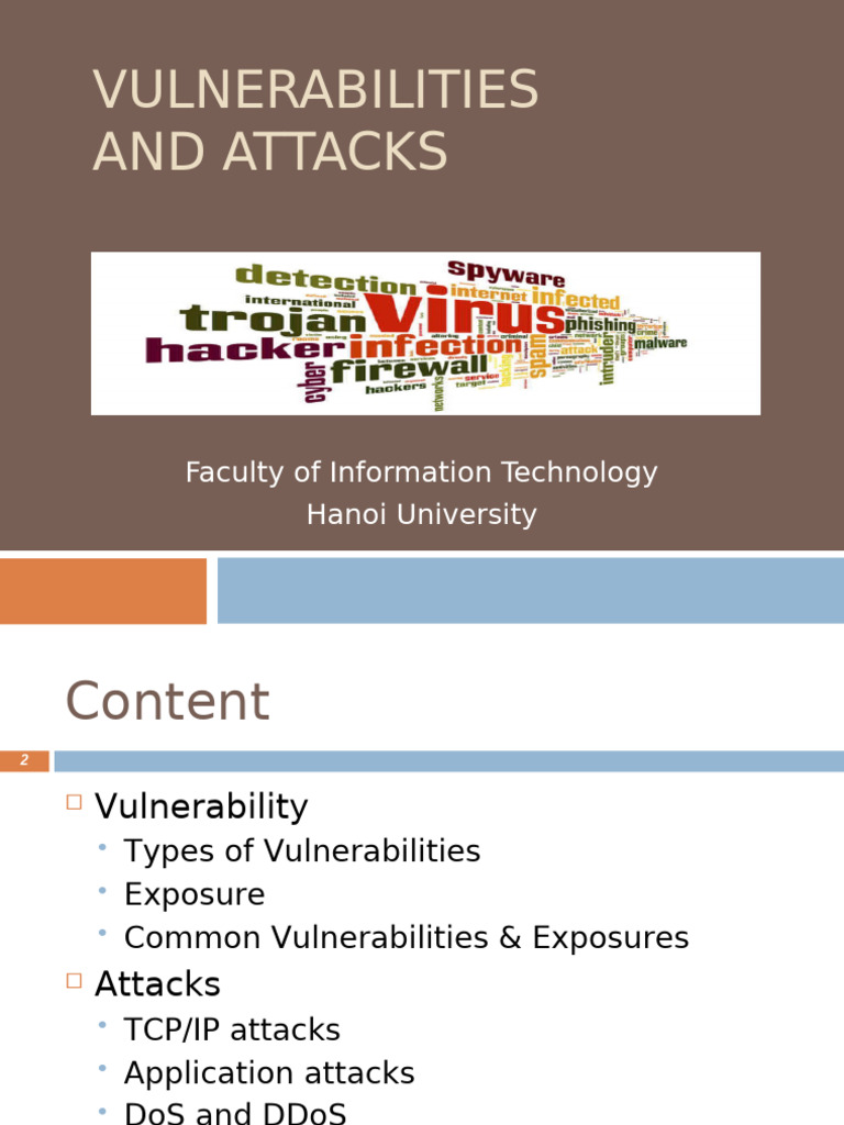 Lec05 Vunerability and Attacks | PDF | Denial Of Service Attack ...