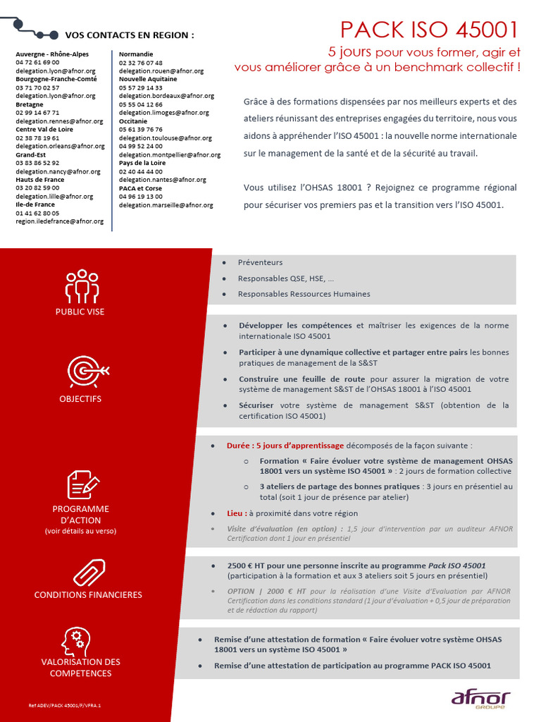 Formation ISO 45001 : Transition OHSAS 18001 | PDF | Sécurité | Audit