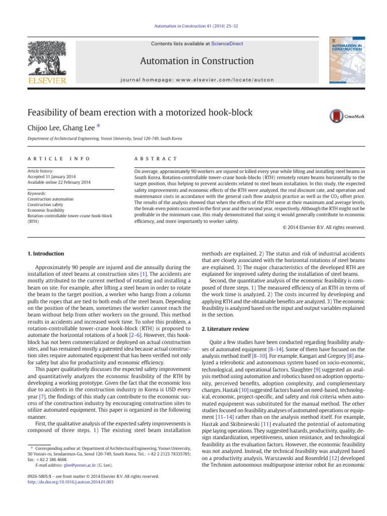 Motorized Hook-Block for Beam Safety | PDF | Crane (Machine) | Risk