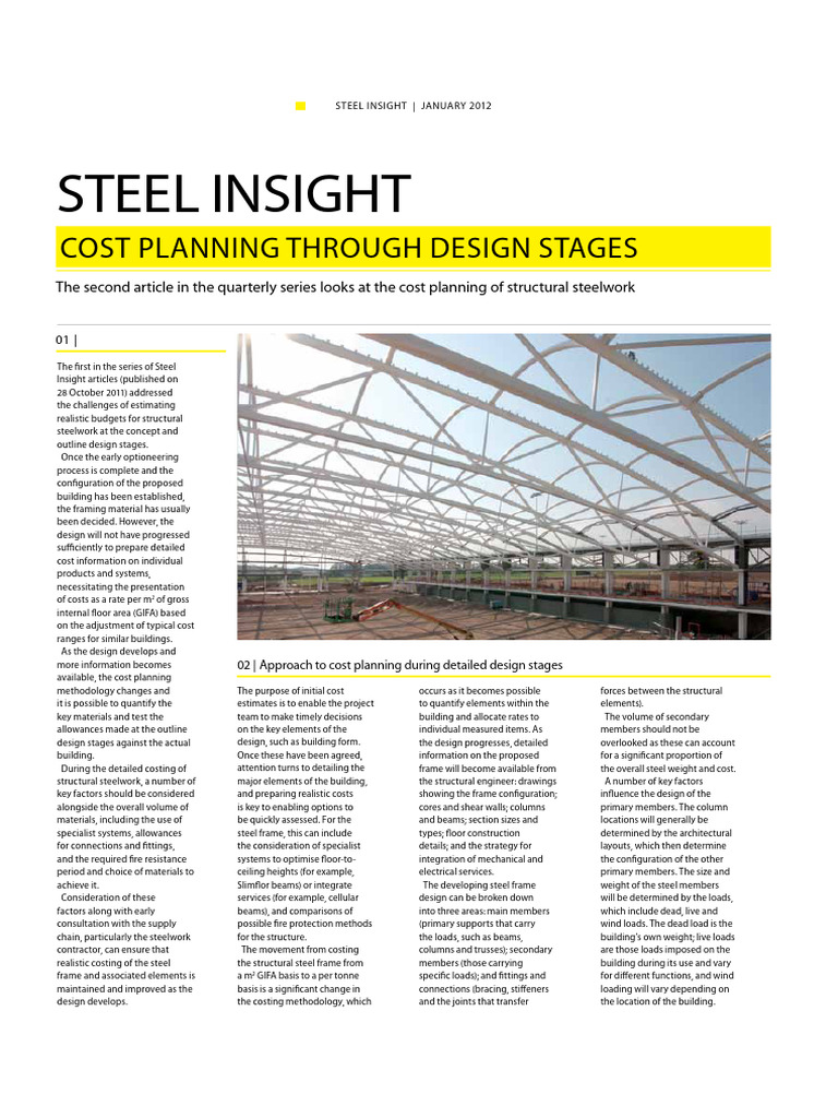 Cost Planning for Structural Steelwork | PDF | Structural Steel ...