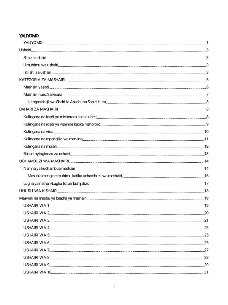 Ushairi (Ready Print) | PDF