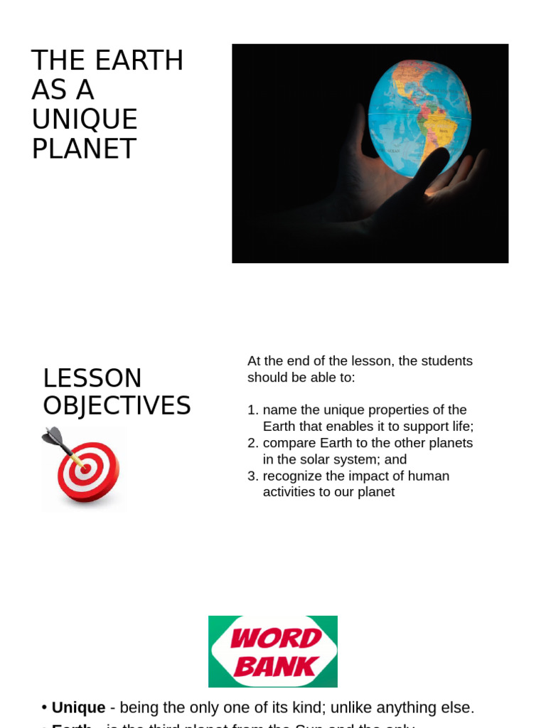 Earth and Life Lesson 1 | PDF | Earth | Atmosphere