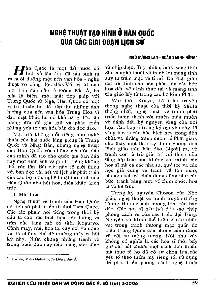 Nghe Thuat Tao Hinh Han Quoc | PDF