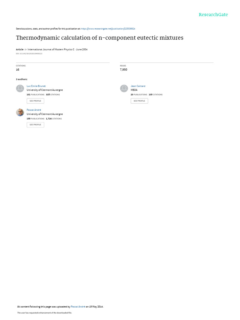 Brunet IJMPC Vol15 N5 p675 | PDF | Phase Diagram | Phase (Matter)