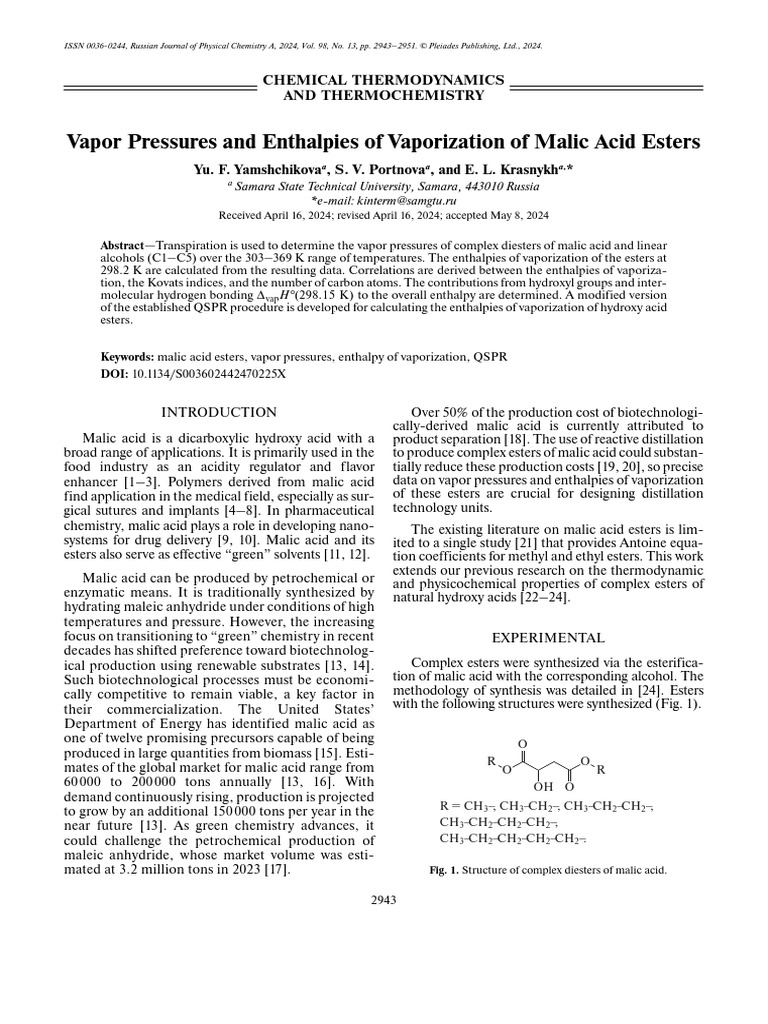 PhysChA2470225Yamshchikova | PDF | Alkane | Intermolecular Force