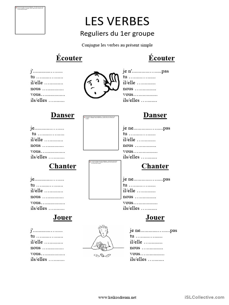 Conjugaison des verbes du 1er groupe | PDF