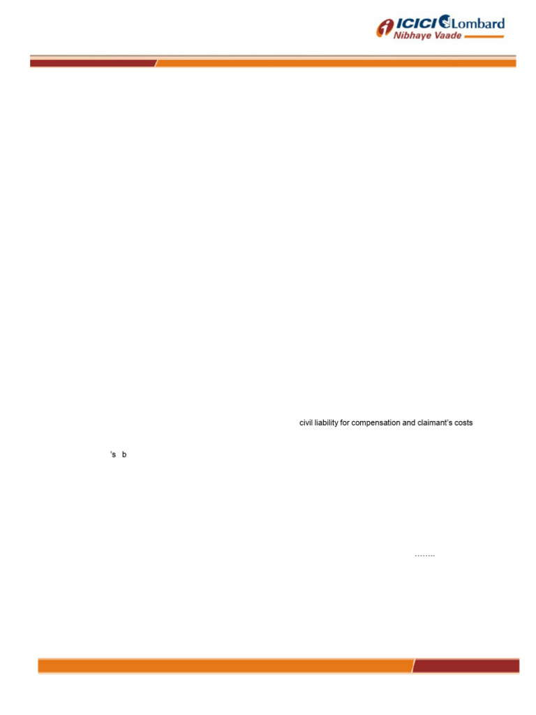 ICICI Lombard Professional Indemnity Policy | PDF | Insurance | Indemnity