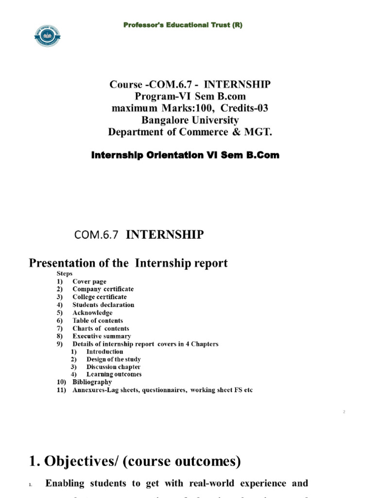 Internship Guidelines Copy 2025 | PDF