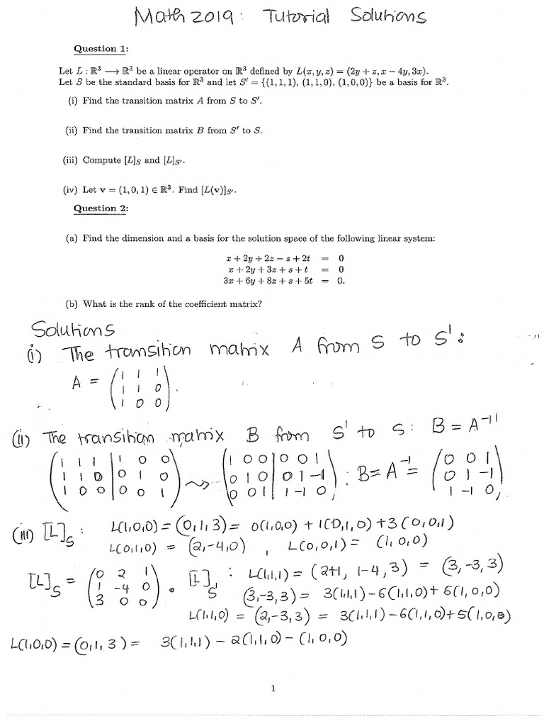 Solutions Students Polylogarithm+of+Linear+Operators+Tutorial+Questions ...