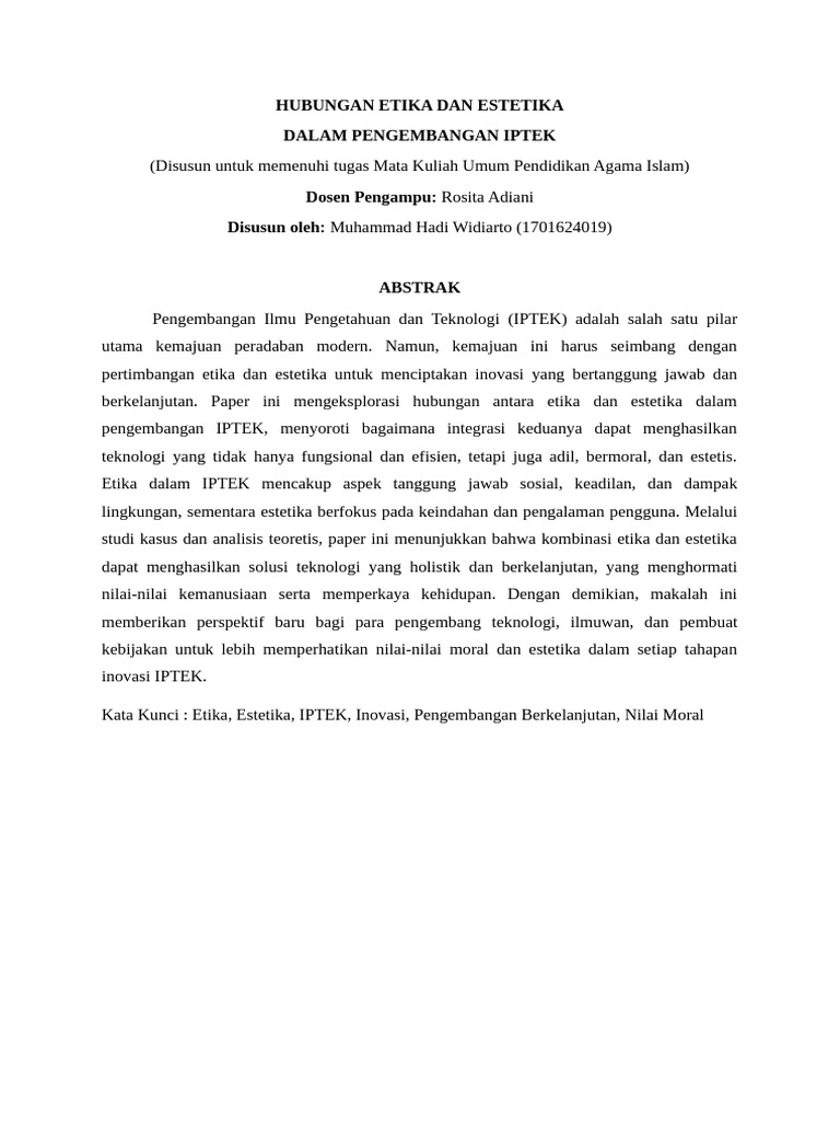 Hubungan Etika Dan Estetika | PDF