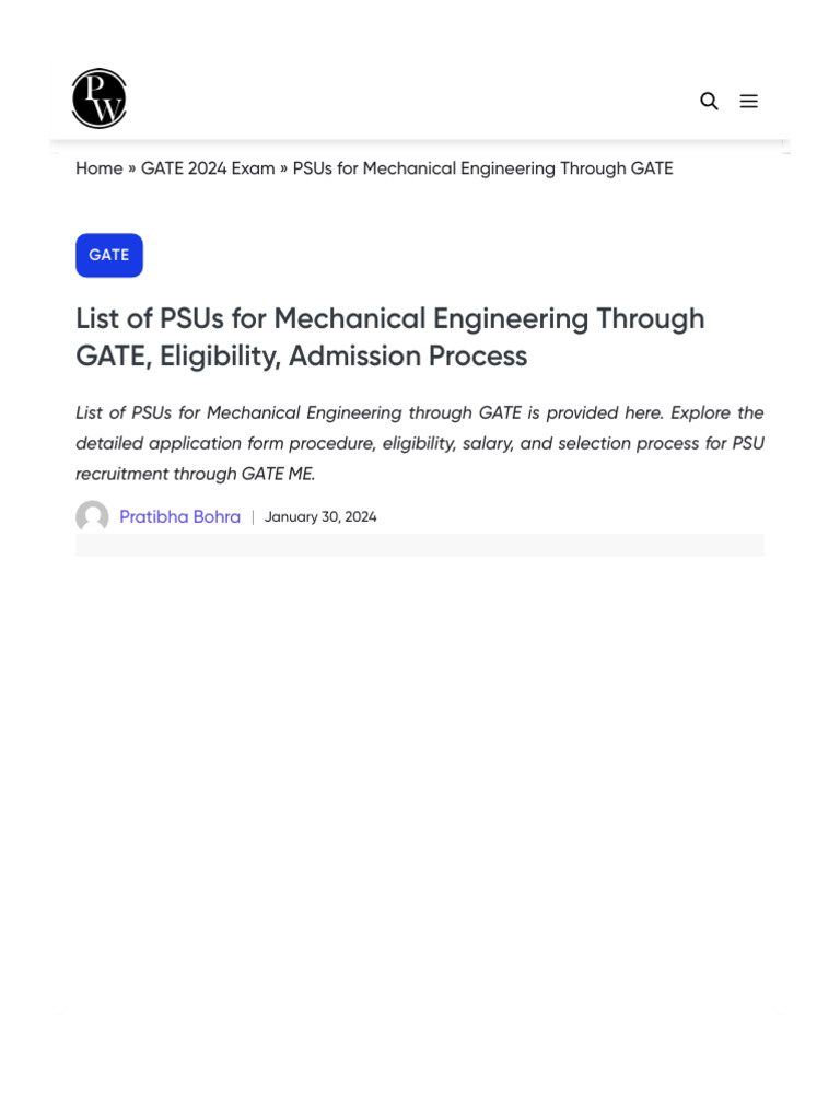 PSUs for Mechanical Engineering via GATE | PDF | Recruitment | Economy ...