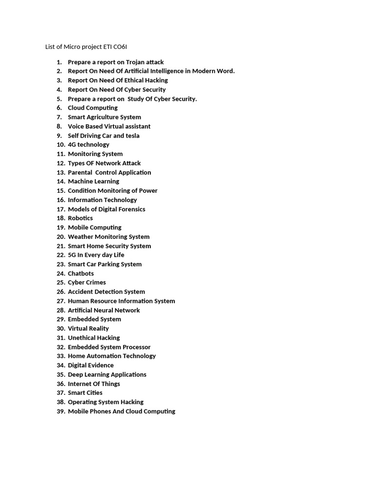 Microproject CO6I | PDF