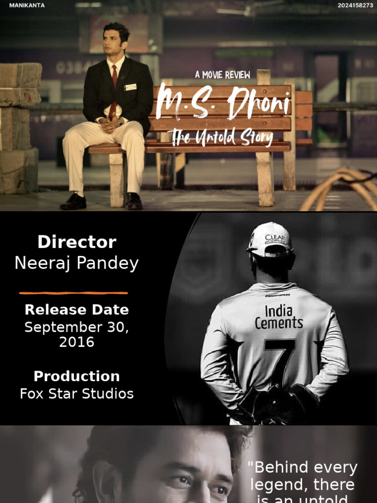 dhoni ppt-2 (1) | PDF