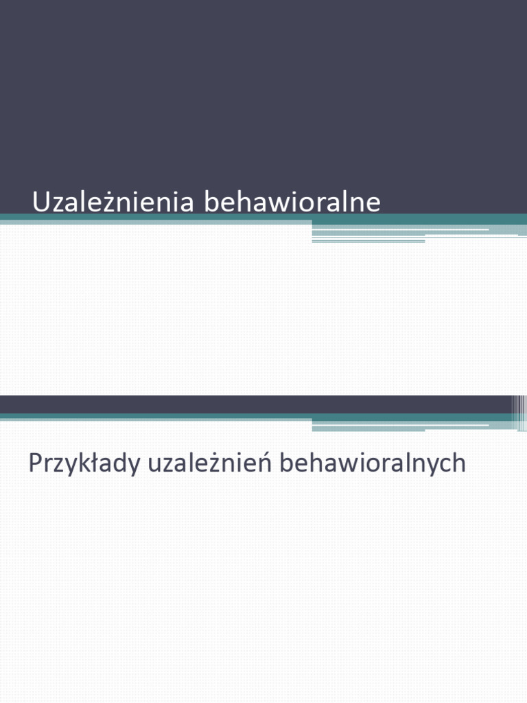 5 Uzaleznieni Behawioralne | PDF
