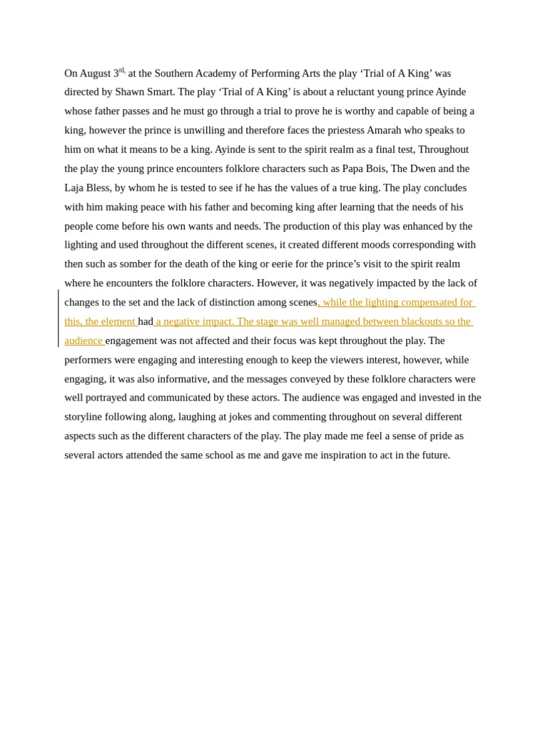 Jessica Balroop Critique On Trial of A King | PDF