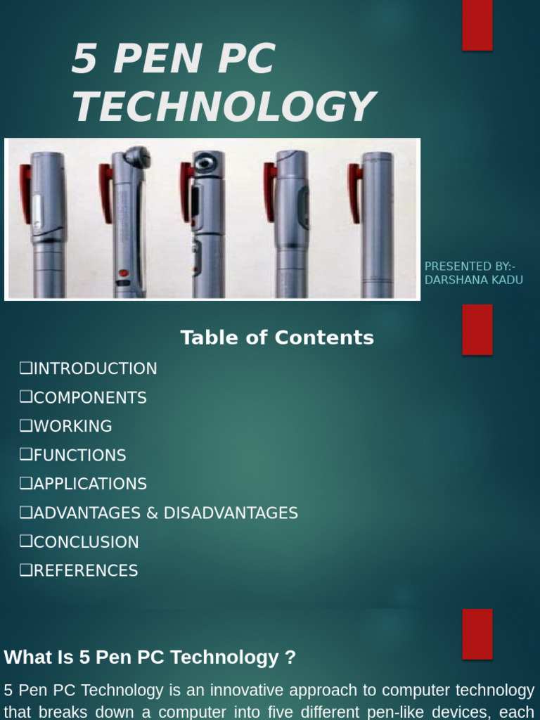 5 Pen PC Technology Overview | PDF | Personal Computers | Computer Keyboard