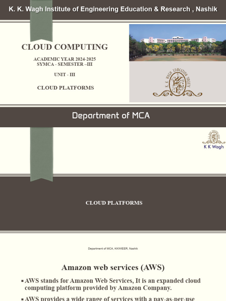 CC Unit 3 PPT 1.pptx | PDF | Cloud Computing | Amazon Web Services