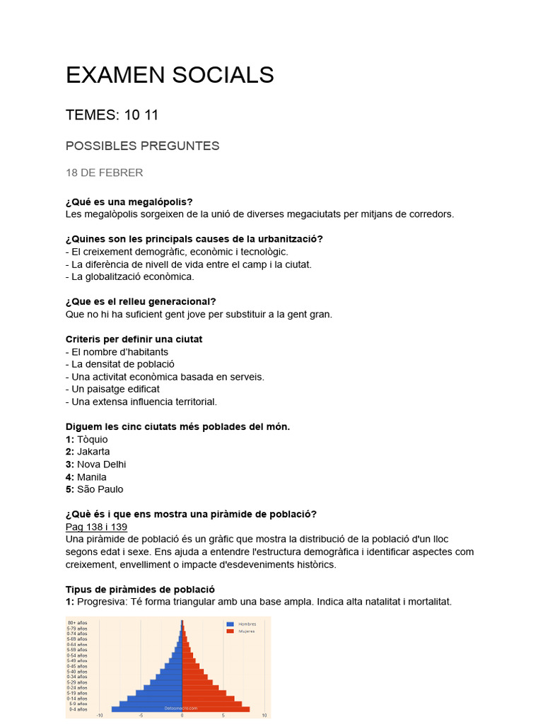Examen Socials | PDF